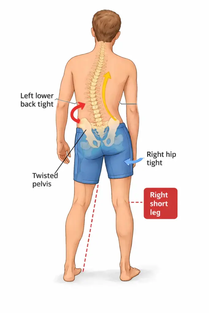 A Right Short-Leg Can Cause Pain From Your Hips to Your Neck